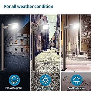 Xbuyee (2 Pack) 240W LED Parking Lot Light with Dusk to Dawn Photocell, Outdoor Commercial LED Shoebox Lights with Arm Mount, Dimmable 130LM/W 5000K 100-277V IP65, Wattage Tunable 240W/200W/150W, ETL