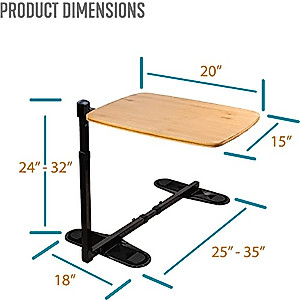 Able Life Universal Swivel TV Tray Table, Portable Laptop Desk, Adjustable Couch Desk for Computers