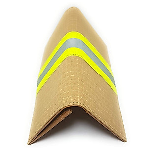Firefighter Wallet Original Reflective Turnout Bunker Fabric Gear Women Gift (Beige & Yellow)