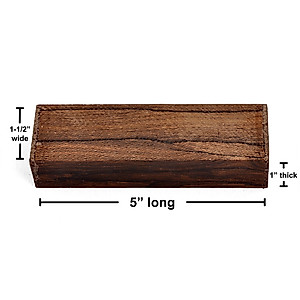 Texas Knifemakers Supply Ziricote Wood Knife Handle Block (Each Piece is Unique) 5" x 1-1/2" x 1"