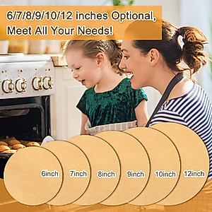 BYKITCHEN 8 Inch Parchment Paper Rounds, Non Stick Parchment Paper Sheets for Baking, Pre-cut Round Parchment Paper for Cake Pan, Tortilla Press, Quesadilla Maker, Springform Pan and More(Set of 100)