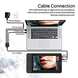 GAOMON PD1161 Drawing Tablet 11.6 Inch IPS Tilt Support Pen Display - Drawing Pad with 8 Shortcuts and 8192 Levels Battery-Free AP50 Stylus Black