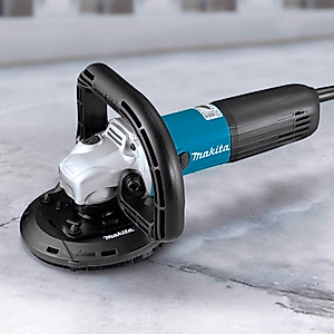 Makita PC5010CX1 5" SJS™II Compact Concrete Planer with Dust Extraction Shroud and Diamond Cup Wheel