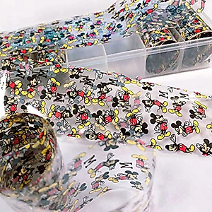 Cute Nail Foil Transfer Stickers Decals, 6 Rolls Cute Cartoon Nail Art Foil Transfer Stickers Nail Foils Decals Luxury Designer Nail Stickers for Women Girls Nail Art Supplies Decorations