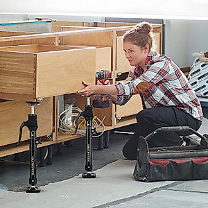 OUTIMATE Third Hand Support Pole Heavy Duty, Cabinet Jacks for Installing Cabinets with 200 LBS Capacity and Expand from 15-4/5 to 23-3/5 IN, 2-PC