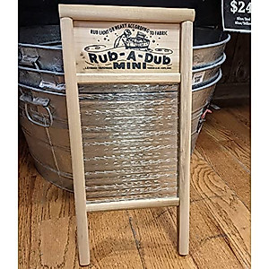 Lehman's Laundry Clothes Washboard Glass Spiral Crimp USA Made MINI 18" x 8.5"