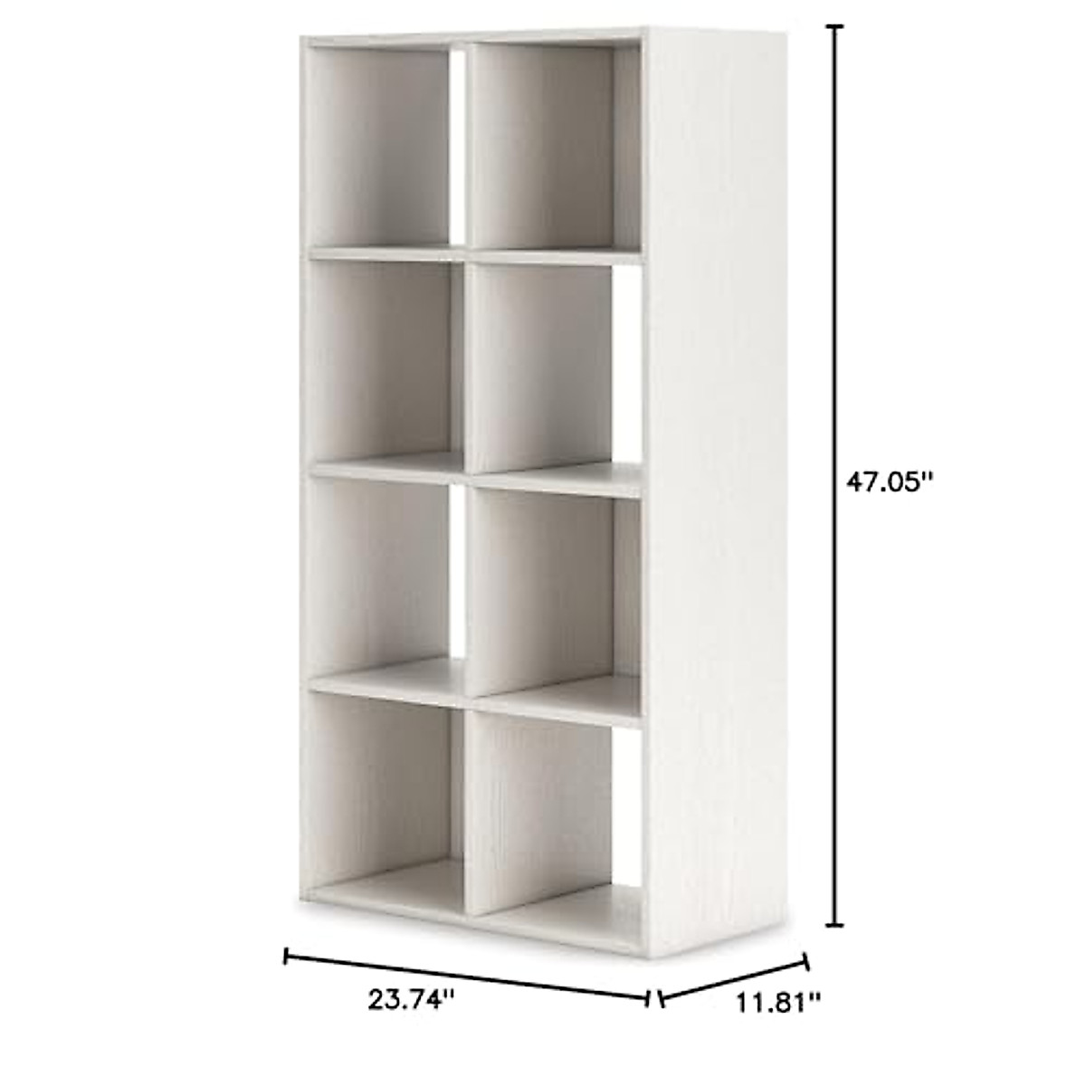 Signature Design by Ashley Aprilyn Farmhouse 8 Cube Storage Organizer or Bookcase, Whitewash