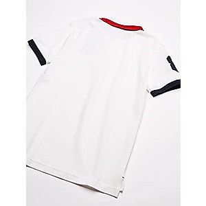 Tommy Hilfiger Boys' Short Sleeve Matt Polo Shirt, White, 8-10