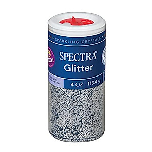 Spectra Arts & Crafts Glitter, Silver, 4 oz., 1 Jar