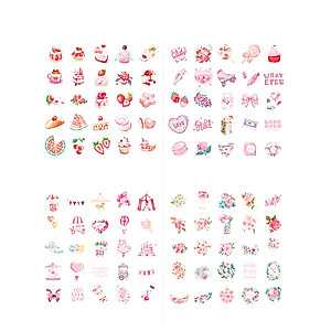 400PCS Kawaii Scrapbook Sticker Set Fresh Drift Bottle Universe Planet Constellation Marine Life Food Drink Fruit Amusement Park DIY Label for Srapbooking Journal Album Planner Envelope Journaling