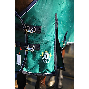 T TEKE Deluxe Turnout Horse Sheets, 1200D Waterproof and Breathable Horse Care Sheets with no Filling (51"-87" Including Miniature/foal Size)