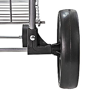 Faucet Queens 4 N Shop Cart Pop On Wheels for Quick Assembly, Silver