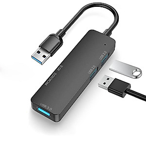 MatureGirl 5-Port USB Hub Splitter, USB C Hub Adapter, 5 in 1 USB C Adapter with USB 3.0, TF and SD Card Reader, 2 USB 2.0 Ports for MacBook Pro, Pixelbook, XPS (Black)