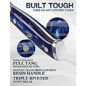 WILDMOK Chef Knife, 8 inch Damascus Japanese chef's knives, Resin Handle kitchen knife, sharp knives kitchen Cooking Knife, chef's knives Including Gift Box