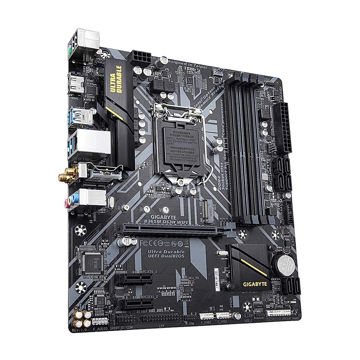 GIGABYTE B365M DS3H WiFi-Y1 (LGA1151/Intel/Micro ATX/USB 3.1 Gen 1 (USB3.0) Type A/DDR4/Motherboard)