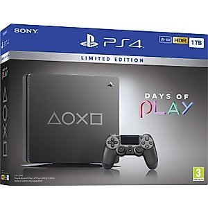 Days of Play Limited Edition Steel Black 1TB PS4 (PS4)