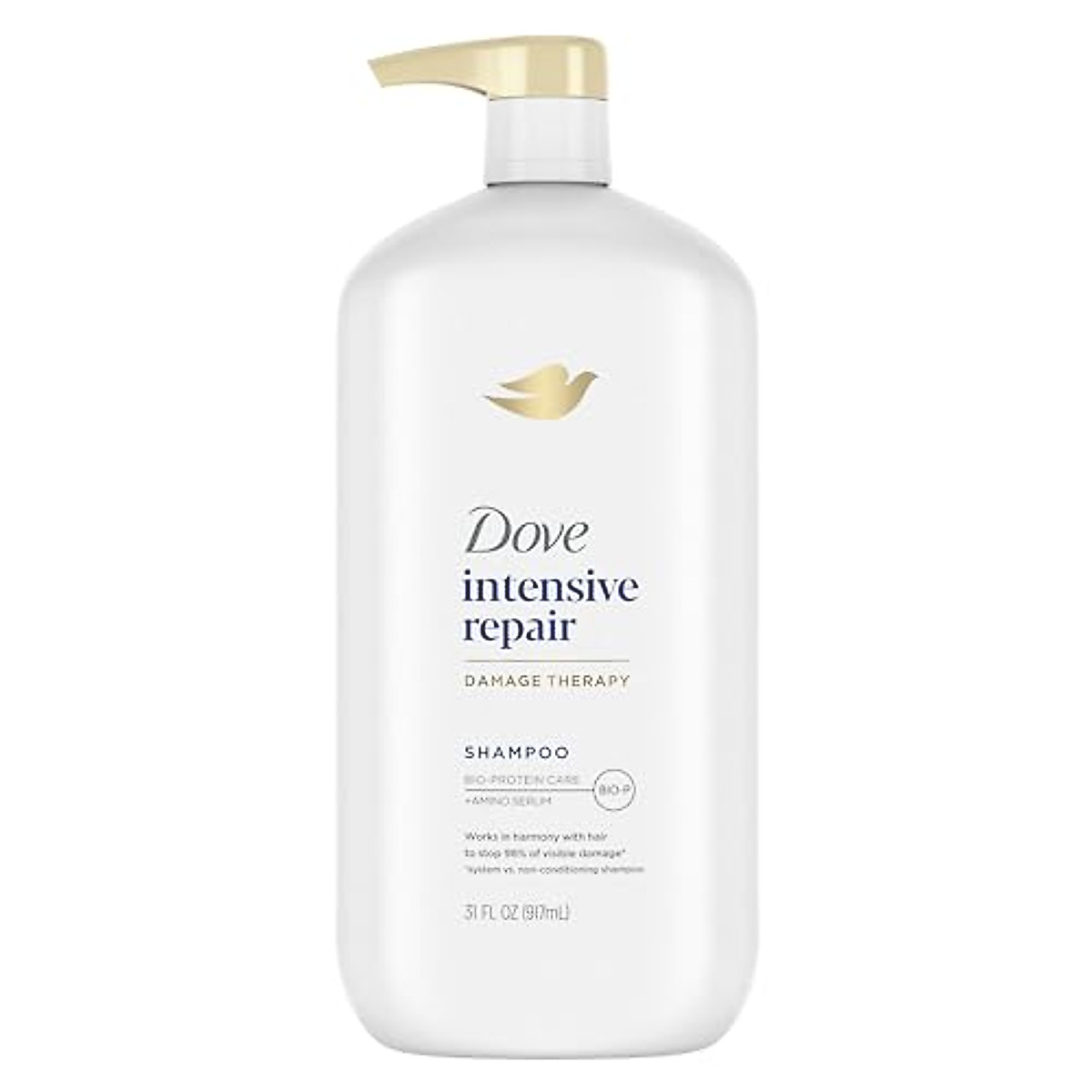 Dove Shampoo Intensive Repair Pack of 4 for Damaged Hair Shampoo with Bio-Restore Complex 31 oz