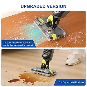 LANMU Reusable Pads Refills Compatible with Shark Vacmop VM252 VM251 VM250 VM200 VM190 VC205 QM250, Upgraded Washable Vacuum Mop Pad Dust Bin Container