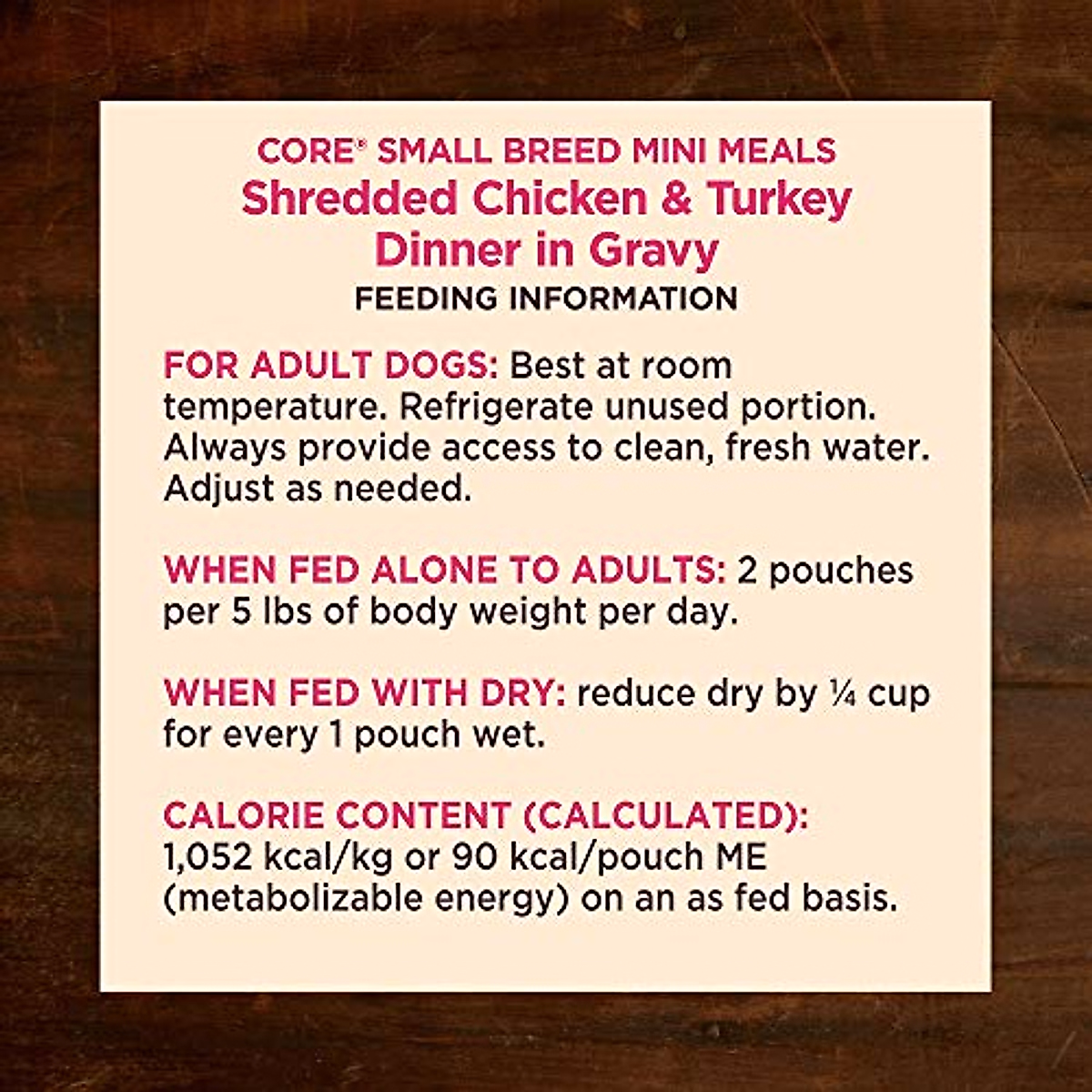 Wellness CORE Natural Grain Free Small Breed Mini Meals Wet Dog Food, Shredded Chicken & Turkey Dinner in Gravy, 3-Ounce Pouch (Pack of 12)