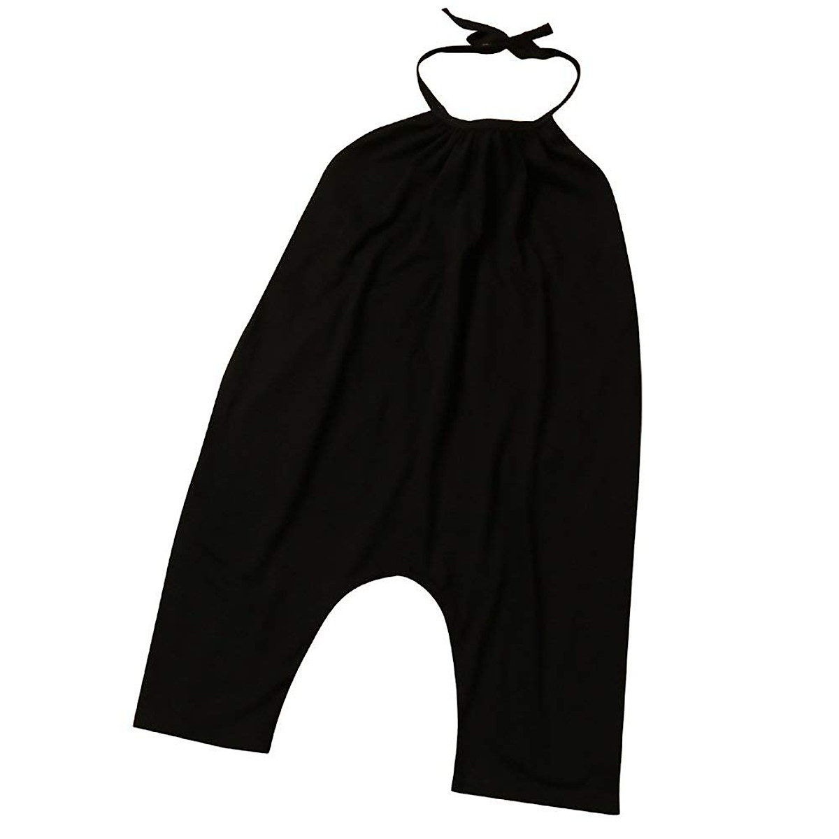 Darkyazi Baby Summer Jumpsuits for Girls Kids Cute Backless Harem Strap Romper Jumpsuit Toddler Pants Size 2-8Y (5T, Black)