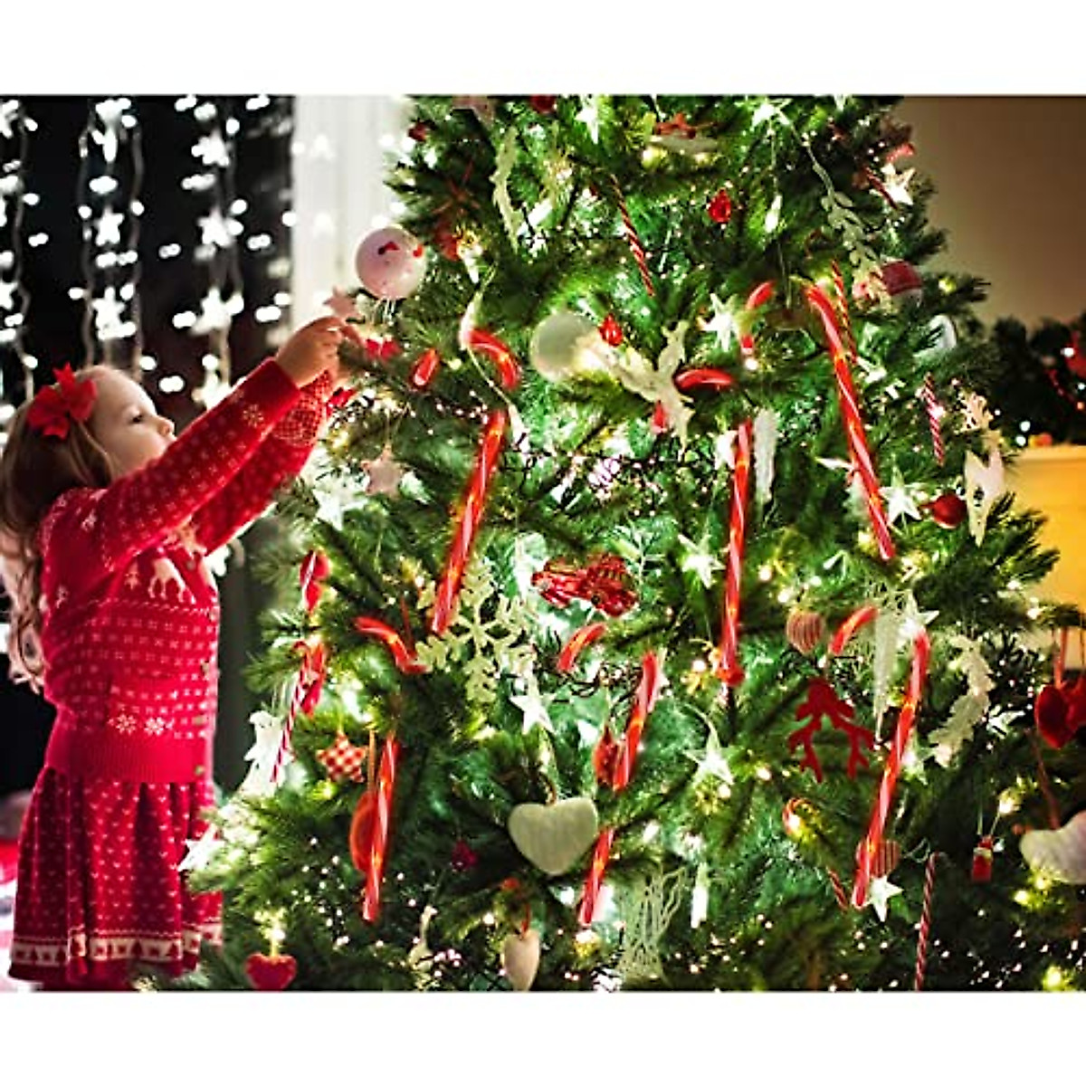 LED Christmas Candy Cane Pathway Marker Lights Set of 10 Xmas Decorations Outdoor Stake Light with 8 Lighting Modes Supper Bright for Walkway Patio Garden Decor