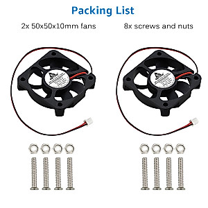 GDSTIME 50mm Fan, 50mm x 50mm x 10mm 12V DC Brushless Cooling Fan