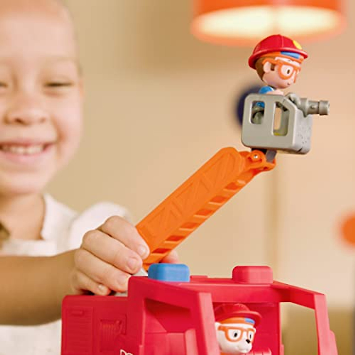 Blippi Fire Truck - Fun Vehicles with Freewheeling Features Including 3 Firefighter and Fire Dog, Sounds and Phrases - Educational Vehicles for Toddlers and Young Kids