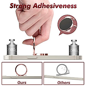 Tbrand Cell Phone Ring Holder, Finger Ring Stand, 360 Degree Rotation Finger Ring Kickstand, Metal Grip Holder for Most Smart Phones, iPhone, Samsung, LG, Sony (Pink)