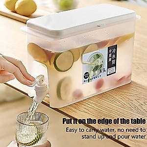 3.5L Large Capacityre Frigerator Cold Kettle With Faucet Fruit Teapot Lemonade Bucket, Ideal for Home, Office, Parties and Daily Use