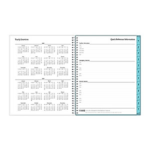 Blue Sky 2023-2024 Academic Year Teacher Weekly and Monthly Lesson Planner, 8.5" x 11", Flexible Cover, Wirebound, Dots (100330-A24)