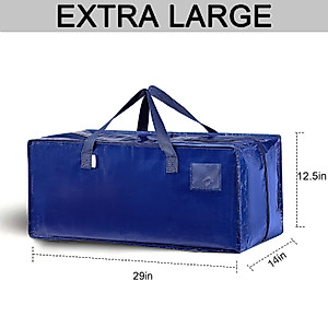 MIUKAA 6-Pack Heavy-Duty Moving Bags - 23-Gallon Capacity - Extra Large Storage with Zippers & Handles - Ideal for Clothes, Tools, and Packing Organizer