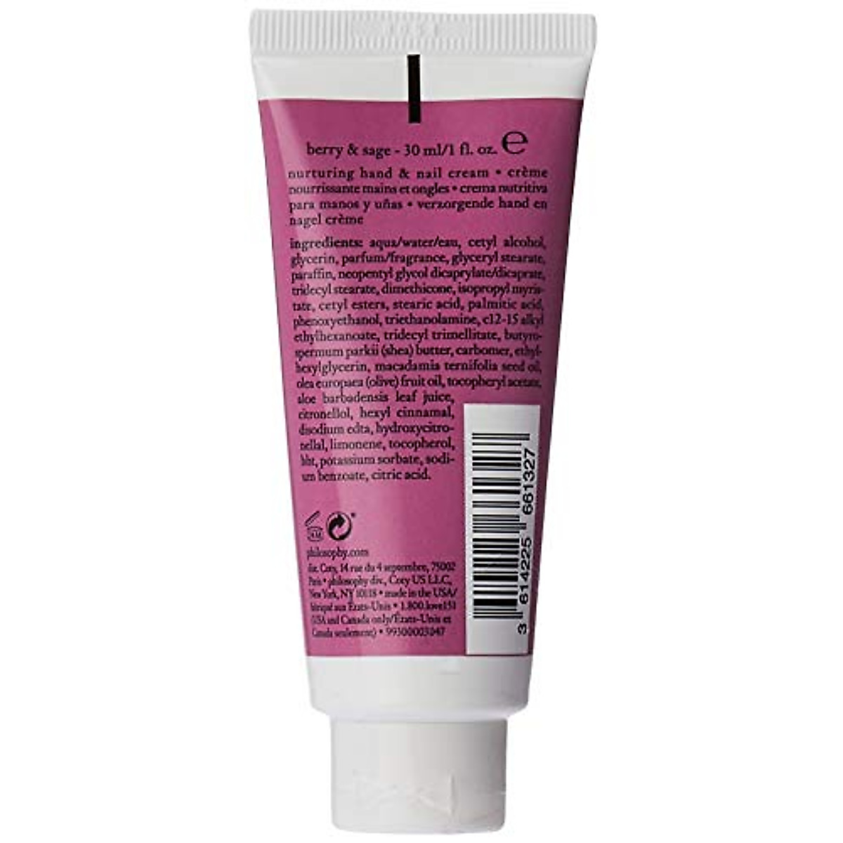 philosophy hands of hope hand and nail cream, berry and sage, 1 oz