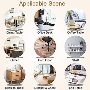 Office Chair Mat for Hardwood Floor，4x8.8ft Thick Transparent Heavy Duty Computer Swivel Chair，HD Transparent Carpet Entrance Hall Bedroom Mat Protect Pad,Transparent 2mm/0.08in