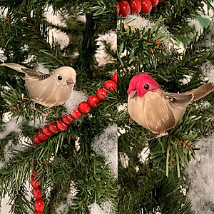 FBIRDY 12pcs Artificial Birds Artificial Sparrow Realistic Birds Faux Birds Feather Birds Foam Birds for Decorative Hanging Ornaments Yard Patio Wreath Designs Garden Decoration