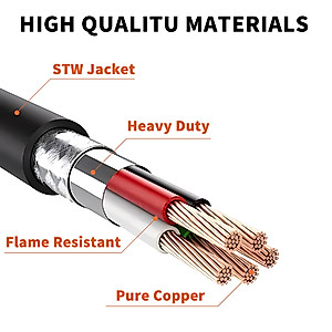 Generator Transfer Switch Adapter Cord YACSEJAO 50 Amp to 30 Amp 4-Prongs Locking Cord NEMA 14-50P to L14-30R STW 10 Gauge Heavy Duty Generator Power Cord