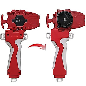 Speder Bey Gyro Blades Launcher and Grip Burst, Light Sparking Battling String Launcher Gyro Right Spin TopToys Accessories(Red)