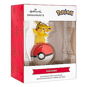 Hallmark Pokémon Pikachu on Poké Ball Christmas Ornament