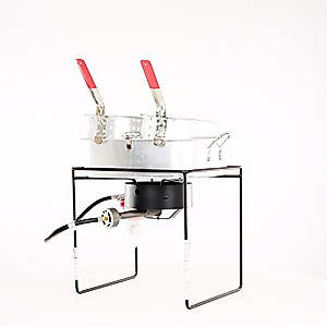 King Kooker 1618 16-Inch Propane Outdoor Cooker with Aluminum Pan and 2 Frying Baskets