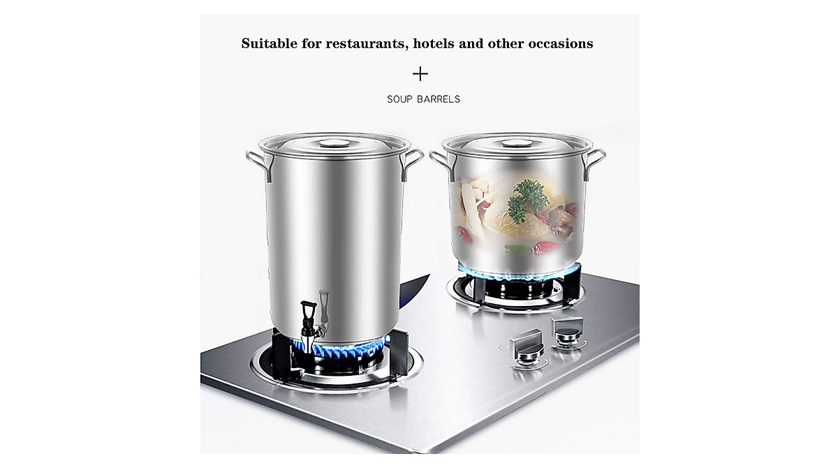 Durable Stainless Steel Stock Pot with Spigot - THEGA