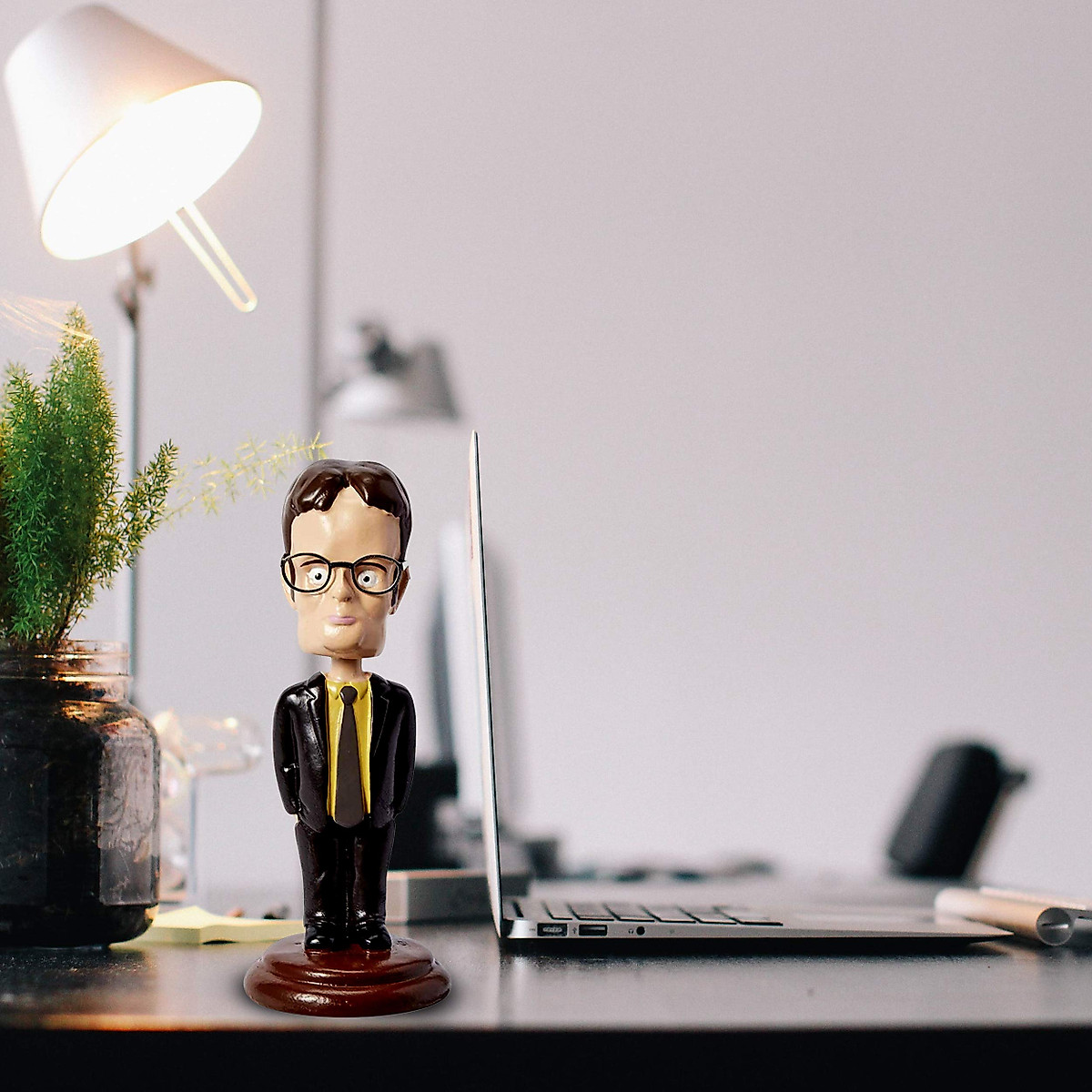 The Office: Dwight Schrute Bobblehead - Dunder Mifflin Bobble Head Figure - Funny Merch & Memorabilia - Novelty Car Dashboard Statue - TV Show Collectible Figures - Stunned Mind