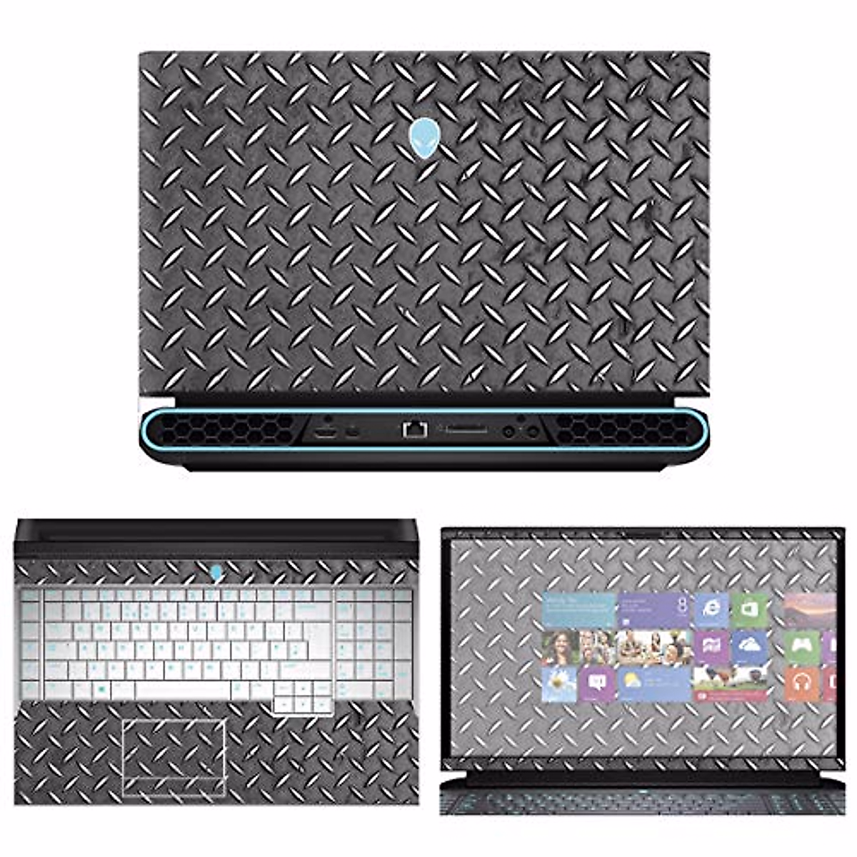 Decalrus - Protective Decal Metal Skin Sticker for 2019 Alienware Area-51m AWAR51M (17.3" Screen) case Cover wrap ALarea51m_17-14