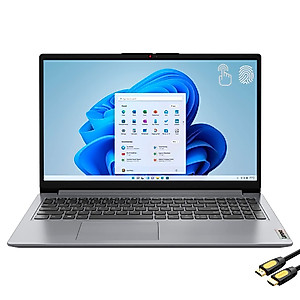 Lenovo IdeaPad Touchscreen Laptop, 15.6" FHD, AMD 8-Core Ryzen 7 5700U (Beat i7-10870H), 16GB RAM, 512GB PCIe SSD, USB-C, HDMI, WiFi 6, Webcam, KeyPad, FP Reader, SPS HDMI Cable, Cloud Grey, Win 11