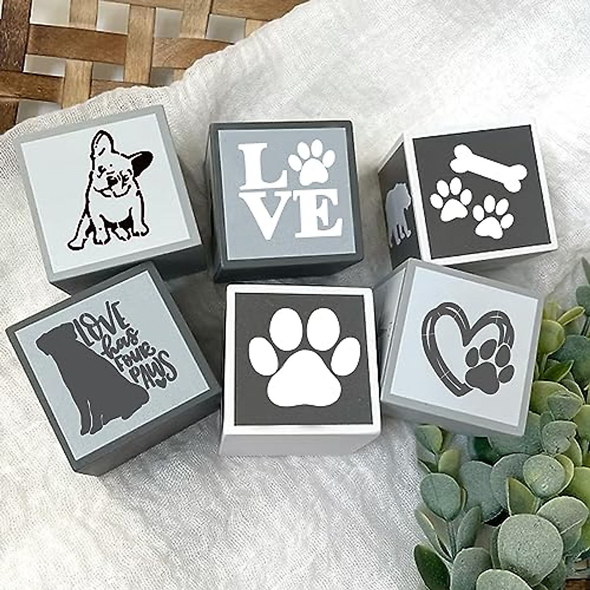 65 Pieces Dog Stencils for Painting on Wood, Dog Paw Print Stencils Reusable Love Dog Painting Stencil Templates for DIY Crafts Scrapbooks Wood Home Supplies (Dog)