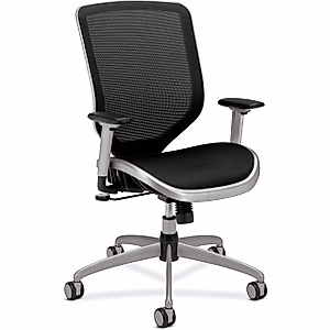 HON Boda High-Back Work Chair- Mesh Computer Chair for Office Desk, Black (H01)