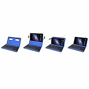 Premium High Performance RCA Voyager Pro 7" 16GB Touchscreen Tablet With Keyboard Case Computer Quad-Core 1.2Ghz Processor 1G Memory 16GB Hard Drive Webcam Wifi Bluetooth Android 6.0-Blue