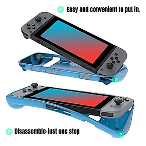 Airmate Switch Carrying Case Compatible with Nintendo Switch/Switch OLED (Blue)