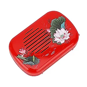 Buddha Music Player, Portable Buddha Music Machine with 22 Songs Mini Buddhist Prayer Machine Buddhist Supplies for Household Travel Temple(Red)