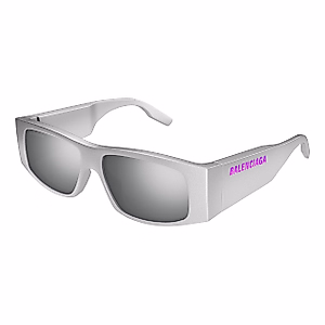 Balenciaga BB 0100S LED FRAME LIMITED EDITION Silver/Silver 56/15/150 unisex Sunglasses