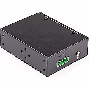 StarTech.com Industrial Gigabit Ethernet PoE Injector - 30W 802.3at PoE+ Midspan 48V-56VDC DIN Rail Power Over Ethernet Injector Adapter - -40C to +75C Cameras/Sensors/WiFi Access, TAA (POEINJ30W)