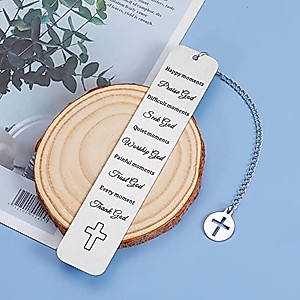 Inspirational Christian Gifts for Baby Kids Adult Bible Verse Bookmark for Women Men Friends Catholic Religious Gift for Boys Girls Daughter Book Lovers Baptism Religious Church Bulk Gifts for Him Her